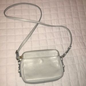 Bags | Fossil Blue Leather Crossbody Bag | Poshmark